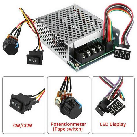 ใหม่ สวิตช์ควบคุมความเร็วมอเตอร์ Dc 12v 24v 36v 40a 2000w Pwm Cw Ccw ย้อนกลับได้ Shopee Thailand