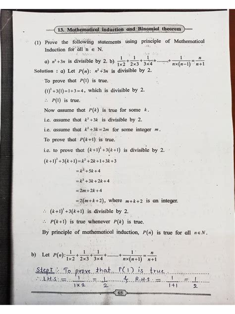 Mathematical Induction And Binomial Theorem Practical Pdf