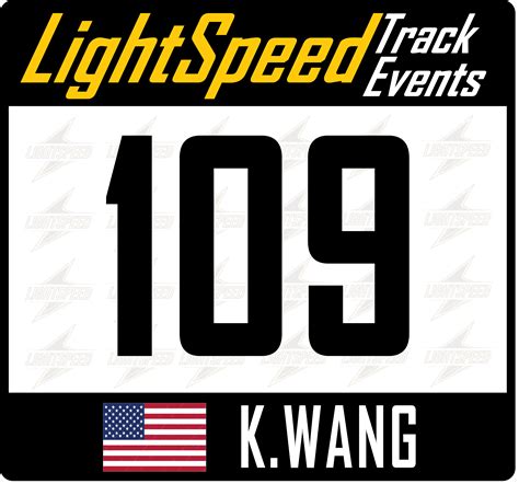 Race Car Number Plate With Name Flag Custom Name Flag No Extra Cost