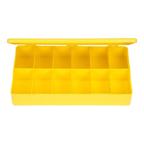 M Series 6708tf M602 Opaque Safety Yellow 12 Compartment Box