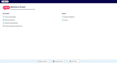 Automation V3 Creating A New Test Project Provar Documentation