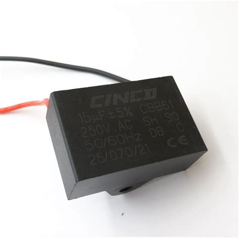 250V AC 15UF CBB61 2 Wires Motor Run Capacitor Ele Grandado
