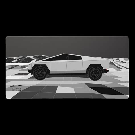 Tesla Cybertruck Desk Mouse Pad User Interface Inspired For Work And Gaming Non Slip Surface For