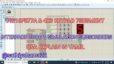 9 Pic16f877a 7 Segment Print Value Using 4x3 Keypad Input Code And