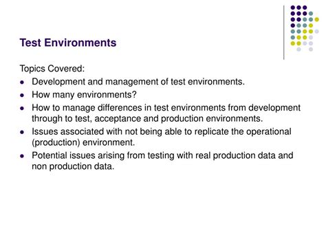 PPT Test Environments PowerPoint Presentation Free Download ID