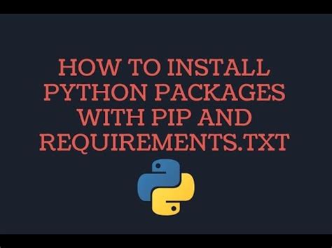 How To Install Python Packages With Pip And Requirements Txt YouTube