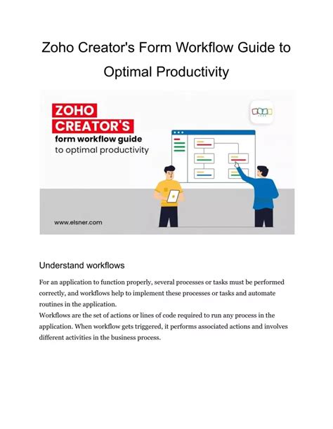 PPT Zoho Creator S Form Workflow Guide To Optimal Productivity PowerPoint Presentation ID