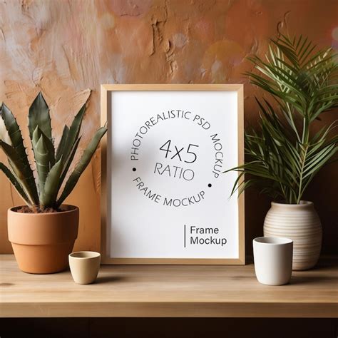 Picture Frame Mockup 4x5 Frame Ratio Psd Mockup Premium Ai Generated Psd