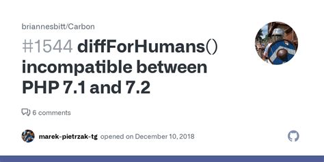 Diffforhumans Incompatible Between Php 71 And 72 · Issue 1544