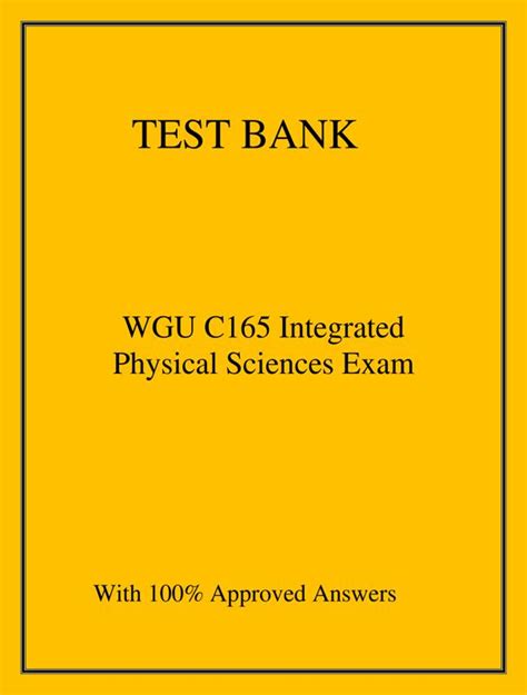 TEST BANK FOR WGU C Integrated Physical Sciences Exam Questions And Answers