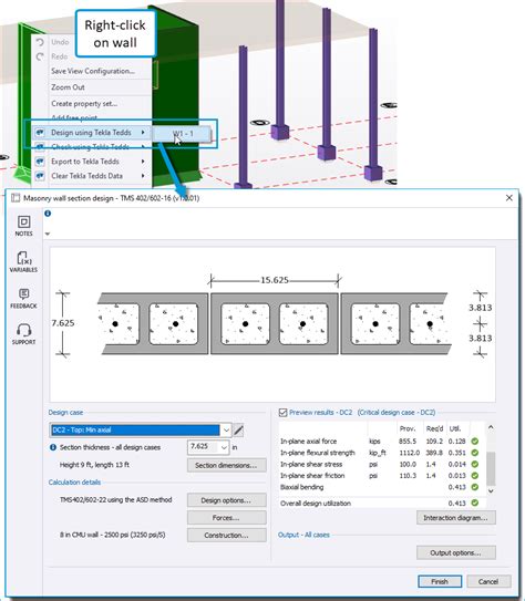 New Masonry Wall Design To US Codes Tekla User Assistance