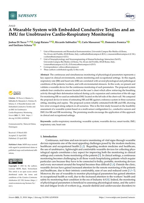 Pdf A Wearable System With Embedded Conductive Textiles And An Imu