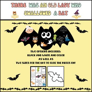 Freebie There Was An Old Lady That Swallowed A Bat Sequencing Activity