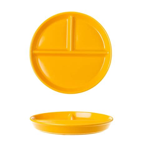 Buy Bicuzat 1 Pcs Ceramic Portion Control Plate Divided Dish For