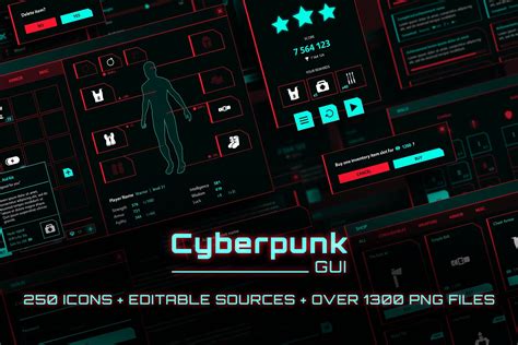 Cyberpunk Gui Ui Kit Over 1300 Png Editable Sources 2d Gui Unity Asset Store Cyberpunk Gui Ui Kit Over 1300 Png Editable Sources 2d Gui Unity Asset Store