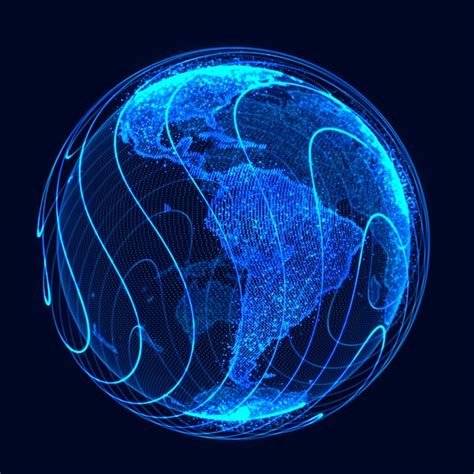 Premium Photo Global Network Concept World Map Point Global Network