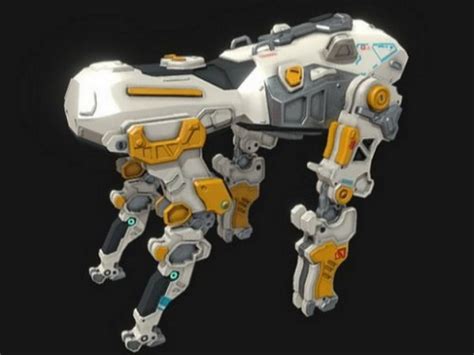 Sci Fi Quadruped Scout Robot D Model Product Preview
