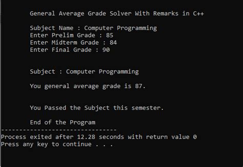 General Average Grade Solver With Remarks In C Free Computer Programming Source Codes To All