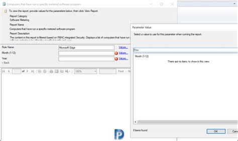 sccm software metering report is empty
