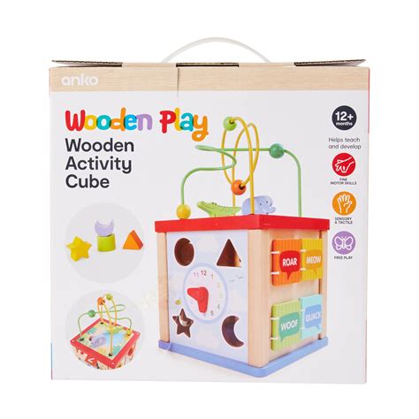 Wooden Activity Cube Kmart