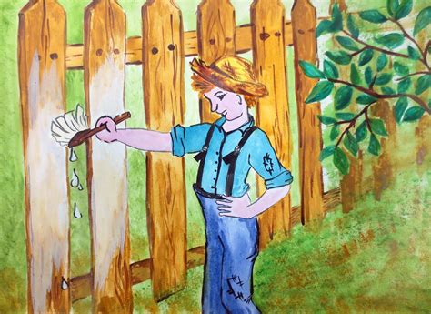 Рисунок к произведению приключения тома сойера 75 фото