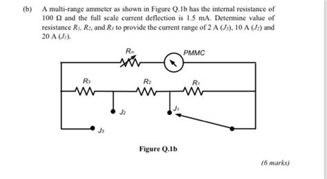 B A Multi Range Ammeter As Shown In Figure Q B Chegg Com