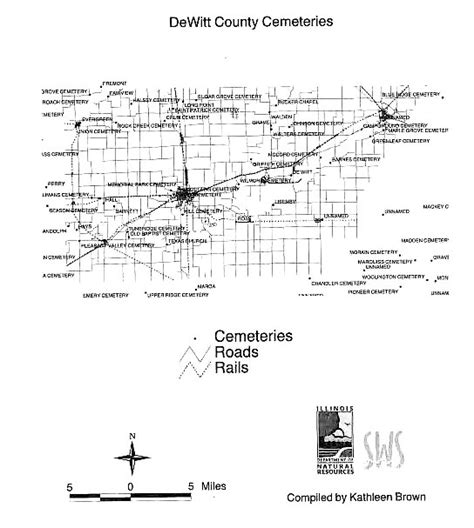Illinois Usgenweb Map To The Cemeteries Of Dewitt County