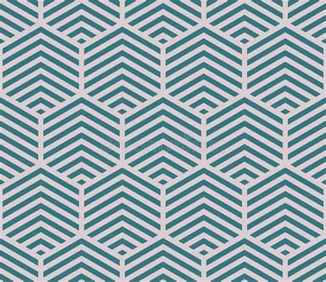 Geometric Hexagons Bold Lines Seamless Pattern With Experimental Color Palette Stock Vector