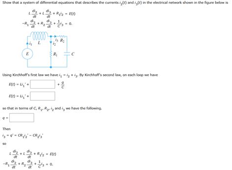Solved Show That A System Of Differential Equations That Chegg