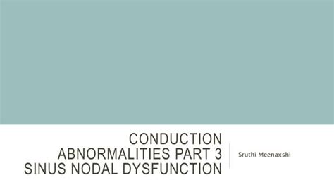 Sinus Node Dysfunction Pptx