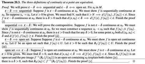 Solved Theorem The Three Definitions Of Continuity At Chegg Com