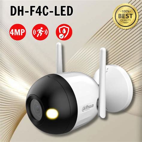 Camera Ip Wifi Bullet 4mp Dahua Dh F4c Led Đàm Thoại 2 Chiều Đèn Led 30m Ánh Sáng Kép Thông Minh