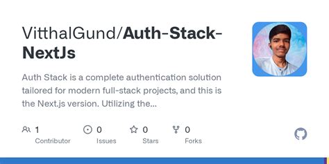 Github Vitthalgundauth Stack Nextjs Auth Stack Is A Complete