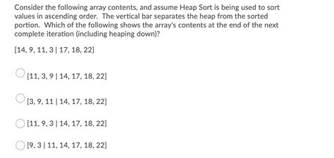 Solved Consider The Following Array Contents And Assume Chegg