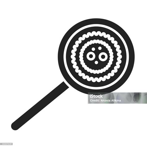 바이러스 성 질병 문말 아이콘에 대한 건강 검사 돋보기 및 바이러스 격리된 벡터 요소입니다 웹 페이지 모바일 앱 프로모션에 대한 픽토그램 0명에 대한 스톡 벡터 아트 및