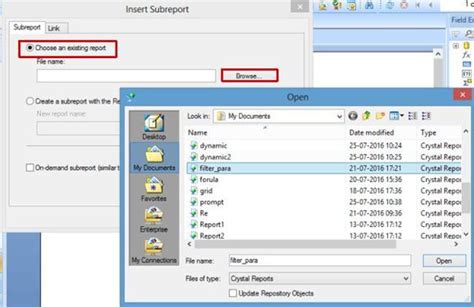 Subreports To An Existing Report