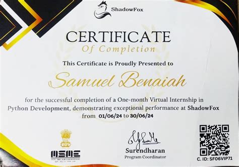 Samuel Benaiah On Linkedin Pythondevelopment Codingjourney Techskills Careermilestone