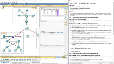 lab 5 1 2 6 packet tracer investigating nat operation youtube