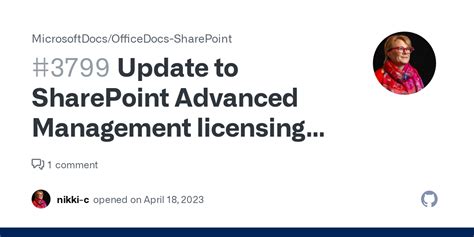 Update To Sharepoint Advanced Management Licensing Requirements · Issue