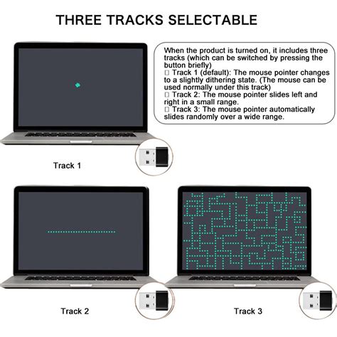 USB Mouse Jiggler Anti Sleep Computer Lock Screen Automatically Mover Moves The Mouse Cursor
