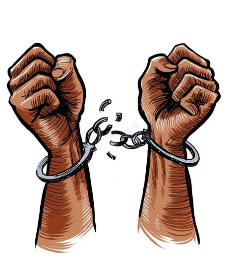 Hands Breaking Chains Stock Illustration Illustration Of Clothing