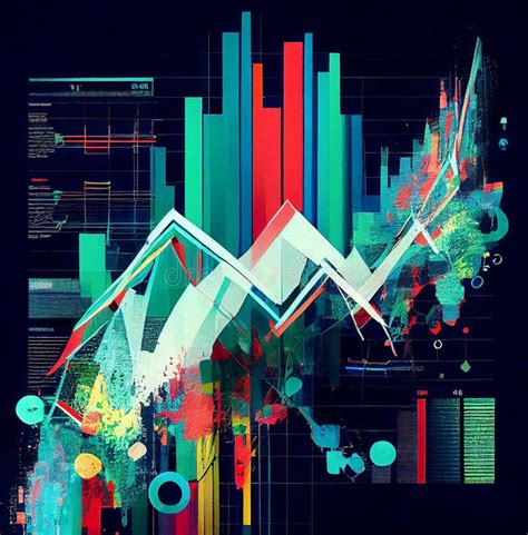 Graph Visualization Of The Financial Data And Stock Markets Concept Made With Generative Ai