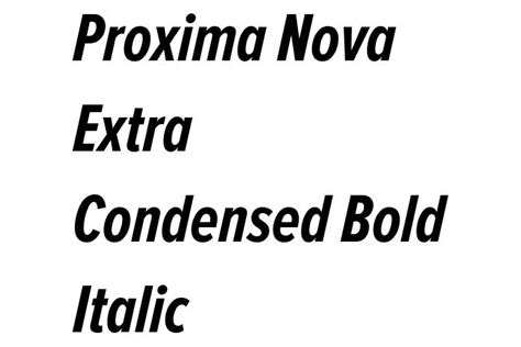 proxima nova extra condensed bold italic font free font download