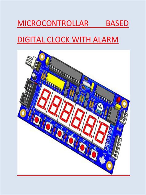 Uc Based Digital Clock With Alarm Pdf Microcontroller Random Access Memory