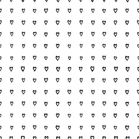 Mini Hearts Pattern Digital Print Bundle Black White Seamless Png Etsy