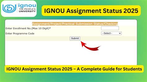 Ignou Assignment Submission Link 2025 Complete Guide To Submit Your