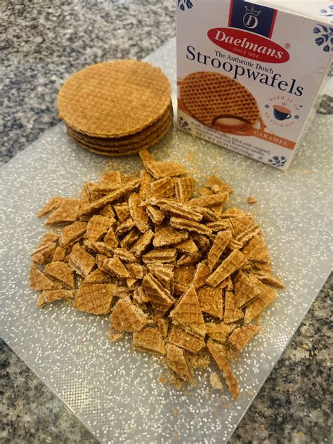 3 Ingredient No Bake Chocolate Stroopwafel Clusters