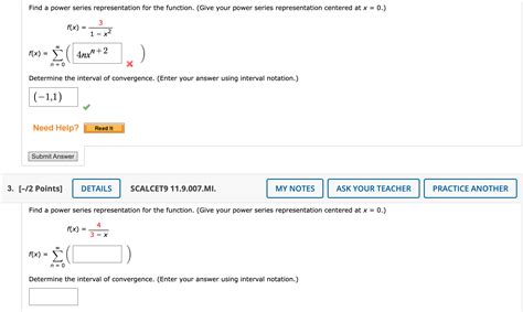 solved find a power series representation for the function