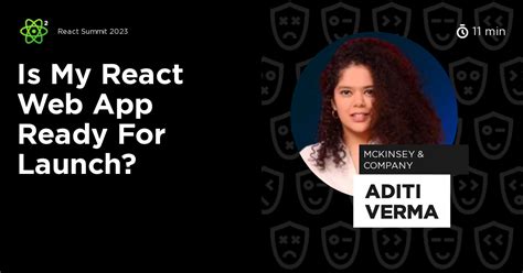 is my react web app ready for launch by aditi verma video recording