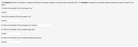 solved graph 1 what is the diameter of the cycle graph c13